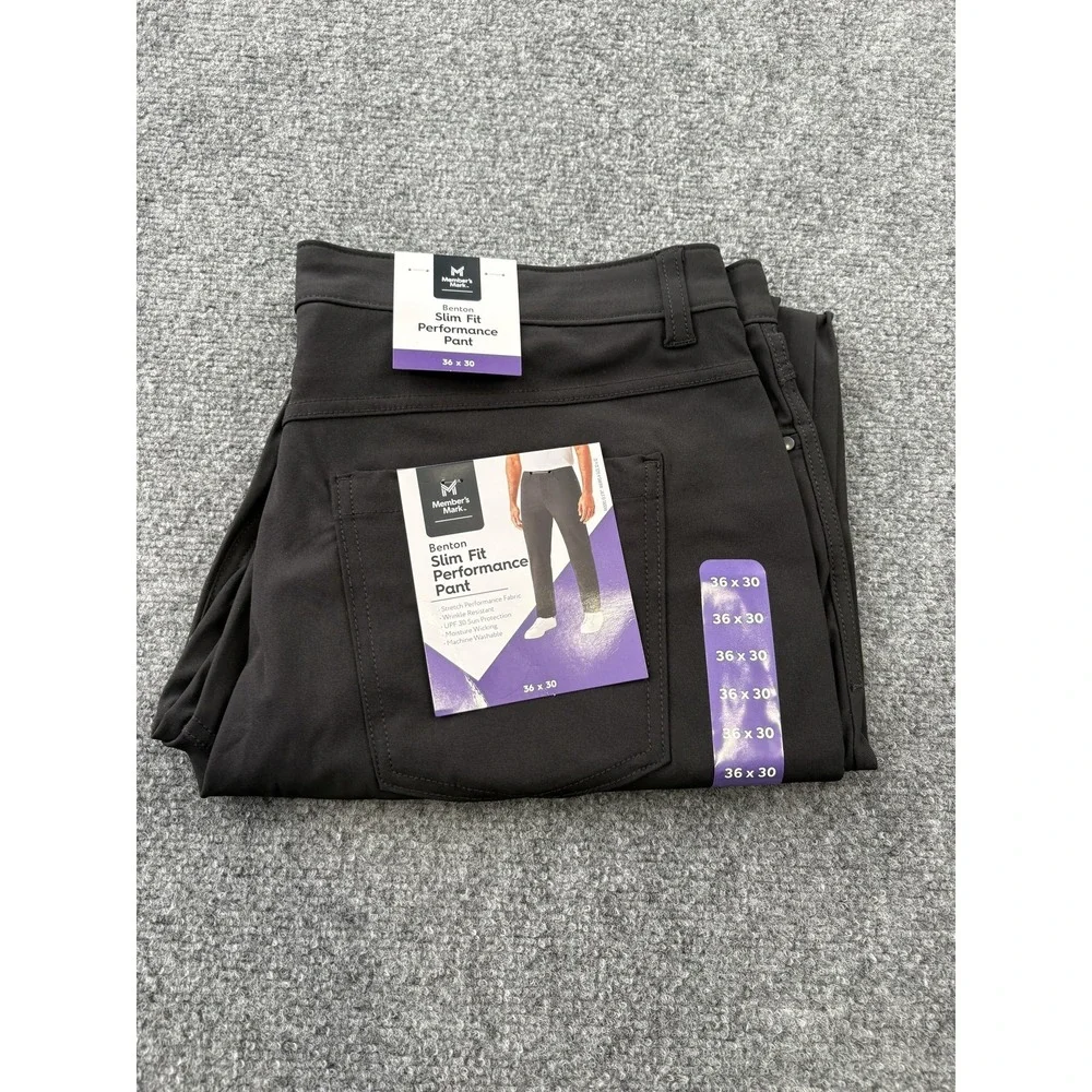Member's Mark | Pants | Members Mark Pants Mens 36x3 Black Benton Slim ...